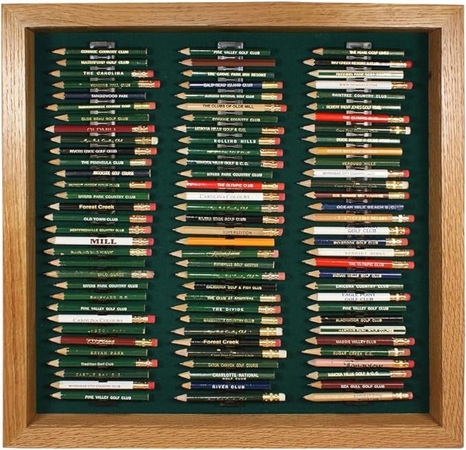 Eureka Golf Pencil Display Case with Acrylic Cover | Holds 96 Round or ...
