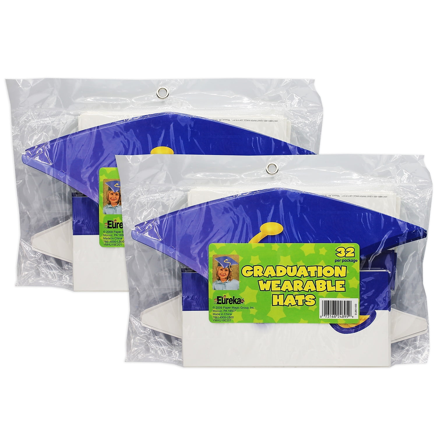 (2 Pk) Graduation Crown Wearable Cut Out Hats - Walmart.com