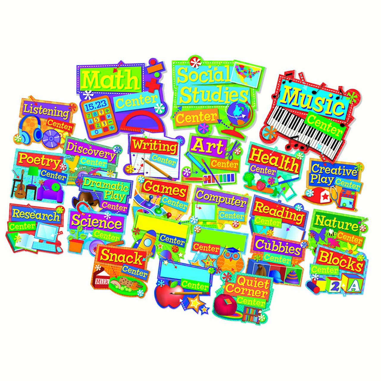 Eureka Hands on Management Center Signs Mini Bulletin Board Set ...