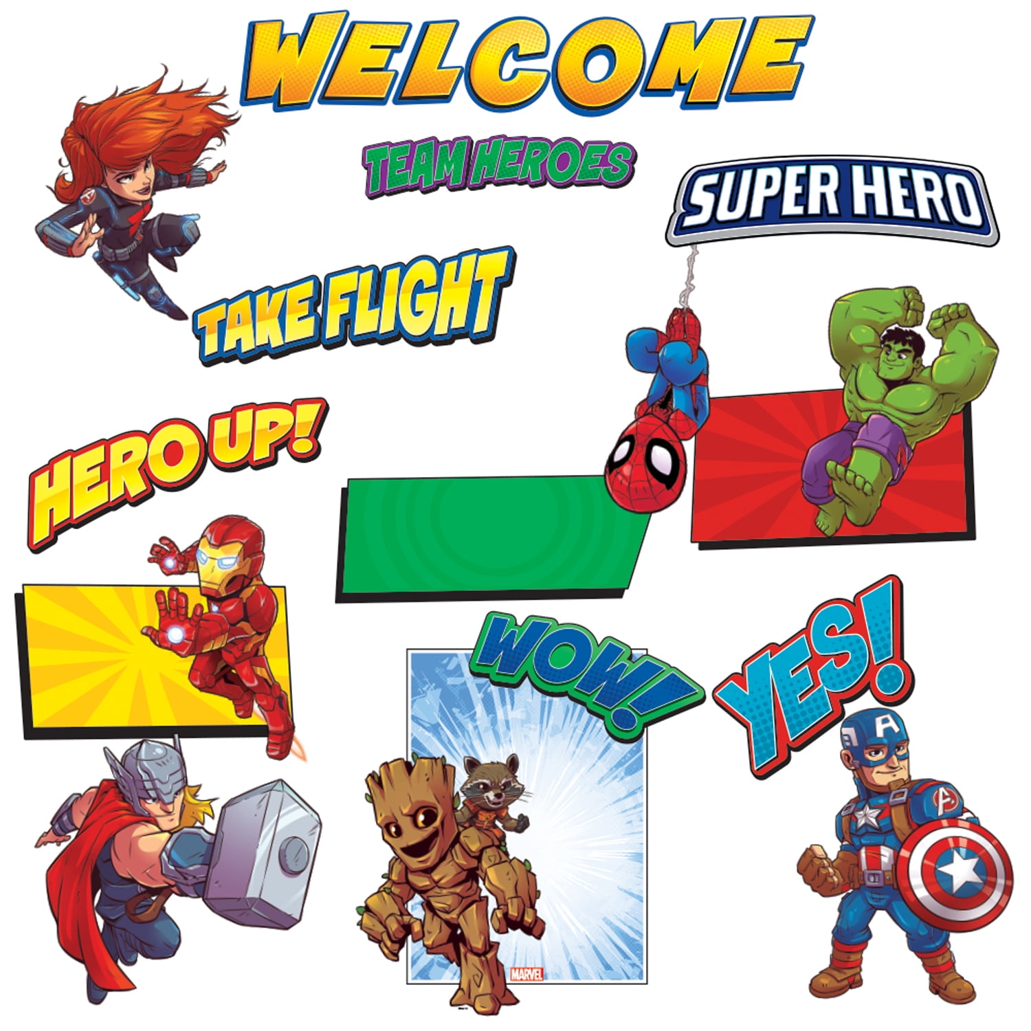 Eureka Marvel Super Hero Adventure - Welcome Bulletin Board Sets ...