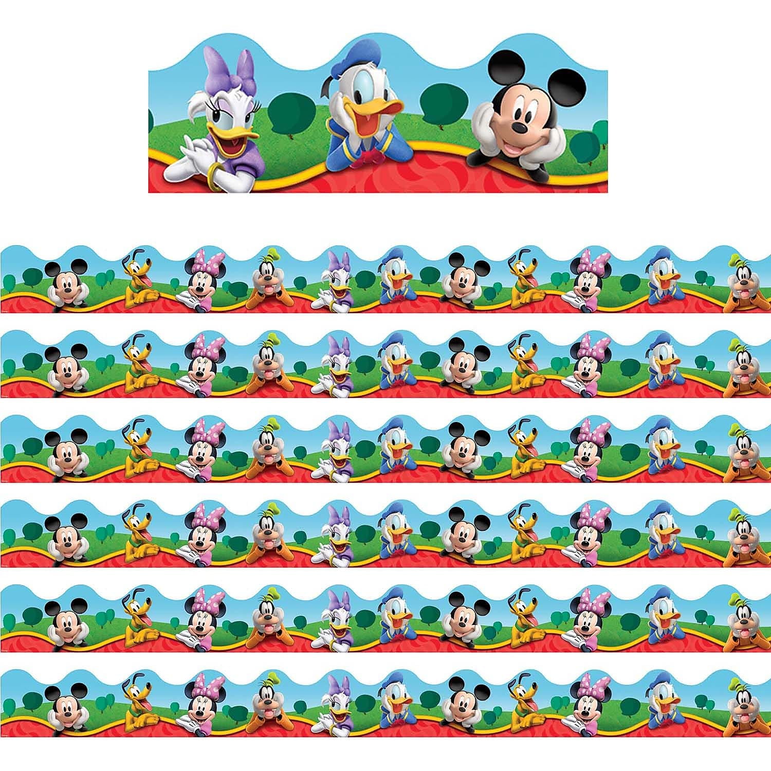 Eureka Mickey Mouse Clubhouse Characters Deco Trim 37 Feet Per Pack 6 Packs (EU-845140-6 ...