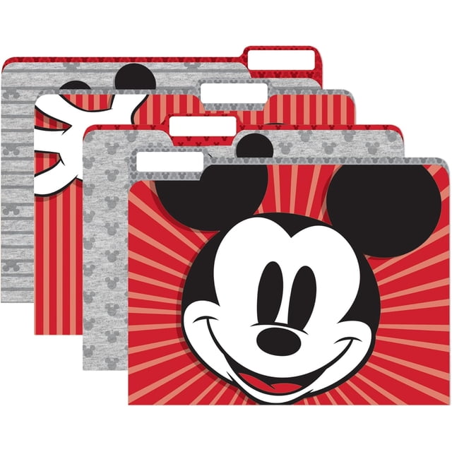 Eureka Mickey Mouse Throwback File Folders, Pack of 4 - Walmart.com