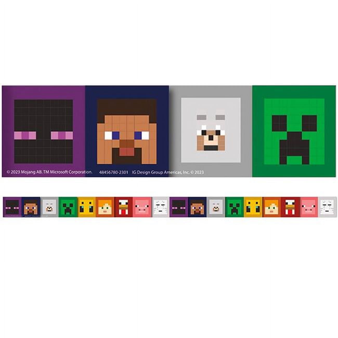 Eureka Minecraft Character Lineup Deco Trim, 37 Feet Per Pack, 6 Packs ...