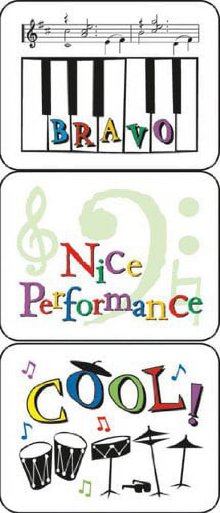 Eureka Music Themed Student Reward Stickers, 1.4'' W x 1'' H, 120pcs ...