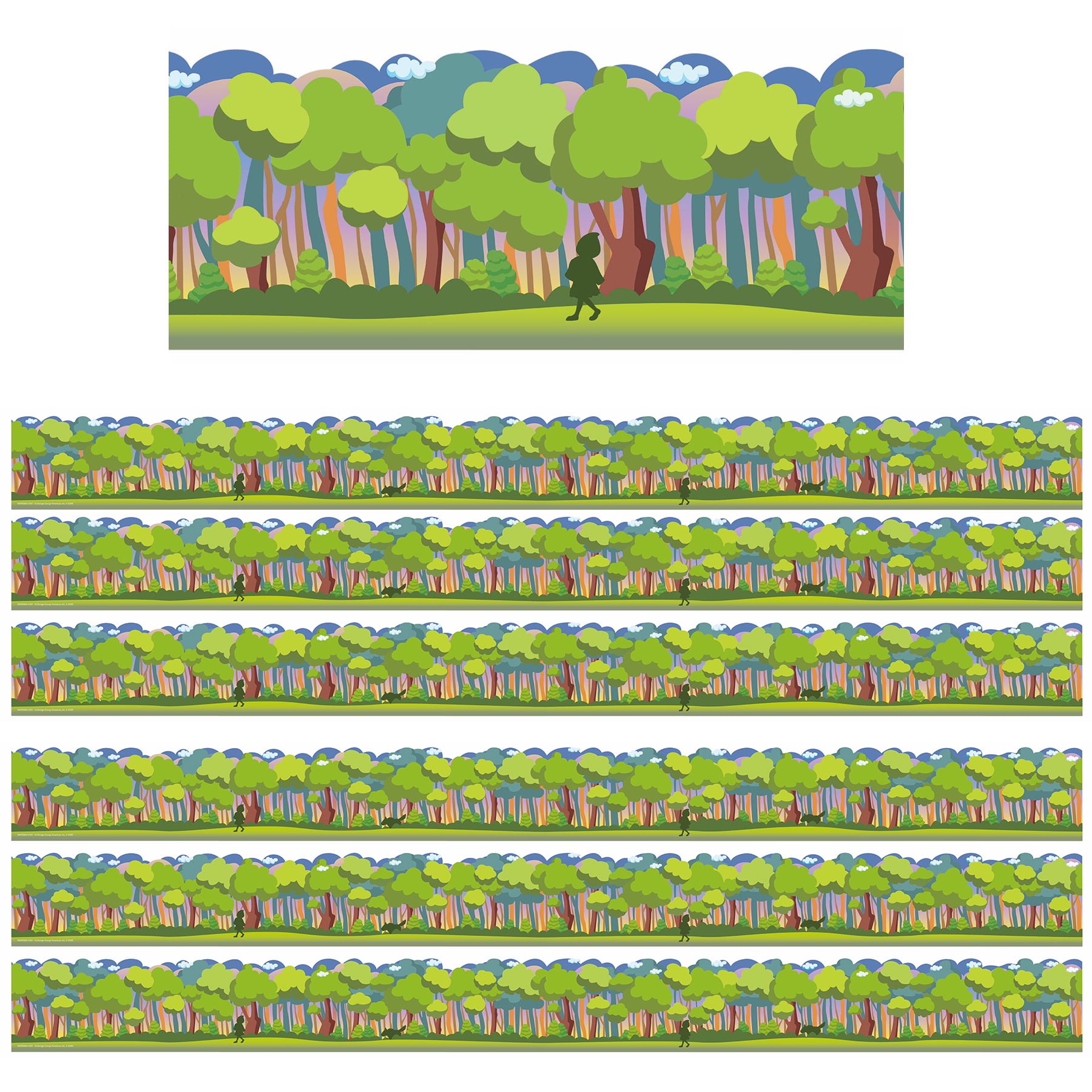 Eureka Once Upon A Dream Forest Extra Wide Die-Cut Deco Trim, 37 Feet ...