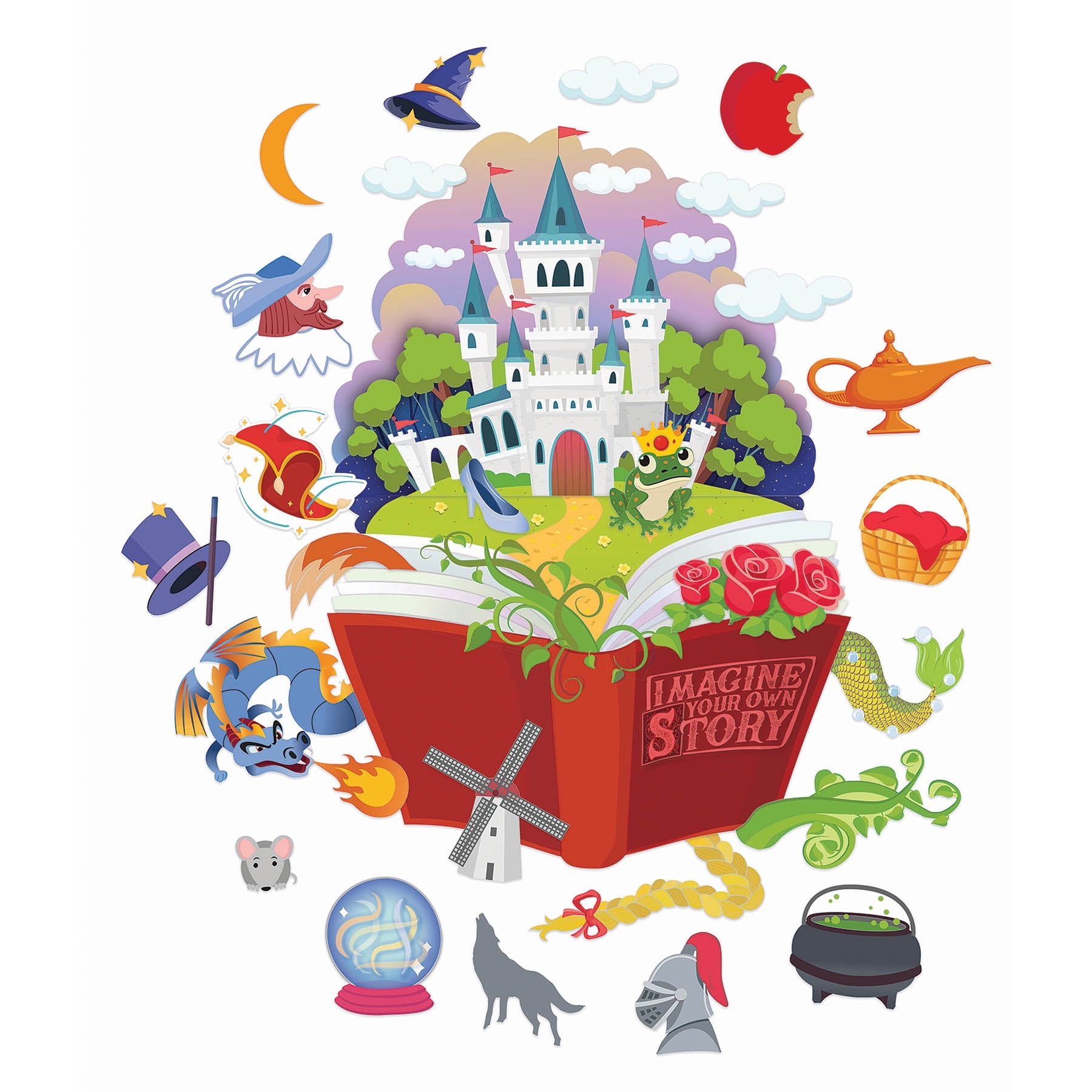 Eureka Once Upon A Dream Imagine Your Own Story Bulletin Board Set, 30 ...