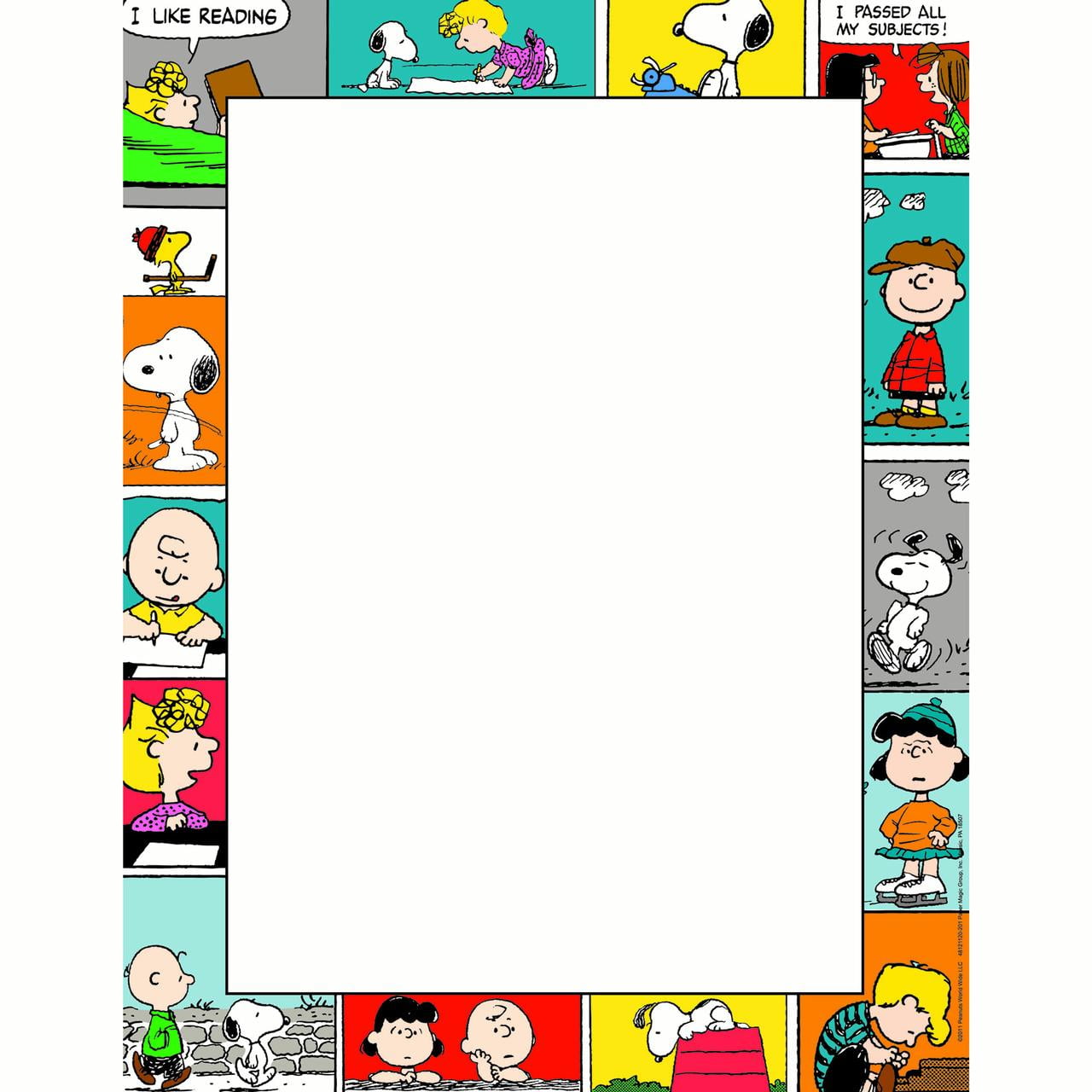 Eureka Peanuts Comic Blocks Computer Paper, 50 Sheets/Pack, 6 Packs ...