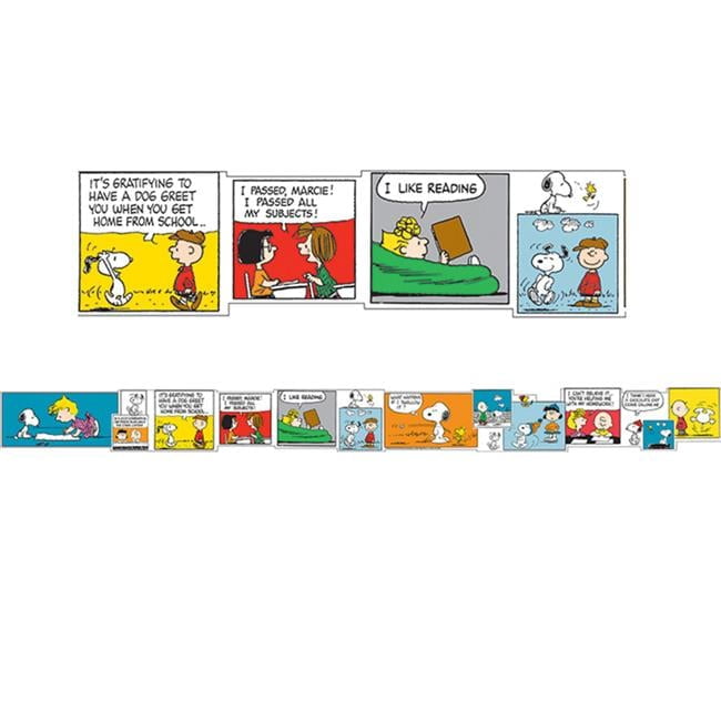 Eureka Peanuts Comic Blocks Extra Wide Deco Trim - Pack of 3 - Walmart.com