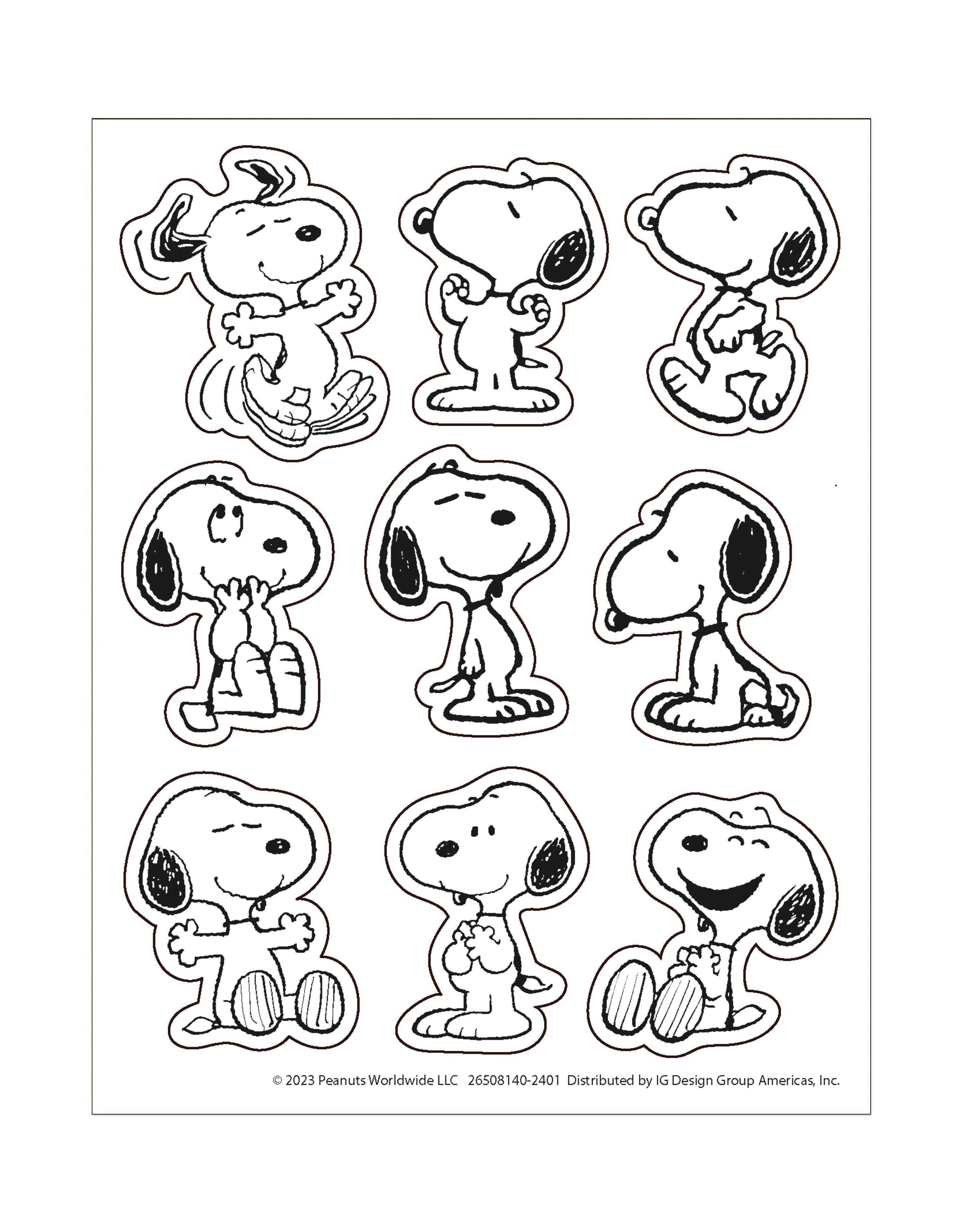 Eureka Peanuts Snoopy Giant Stickers (EU 650814) - Walmart.com
