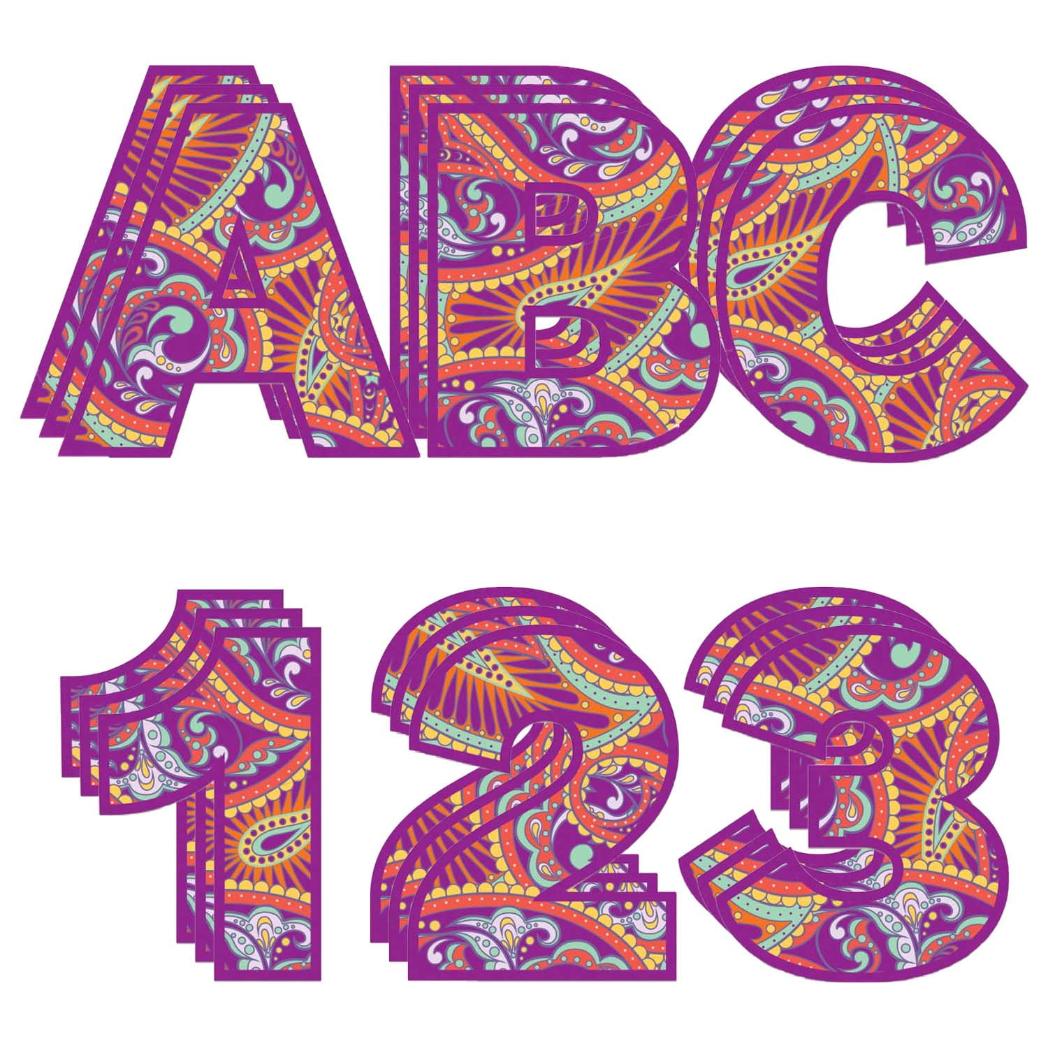 Eureka Positively Paisley Deco Letters, 184 Per Pack, 3 Packs - Walmart.com