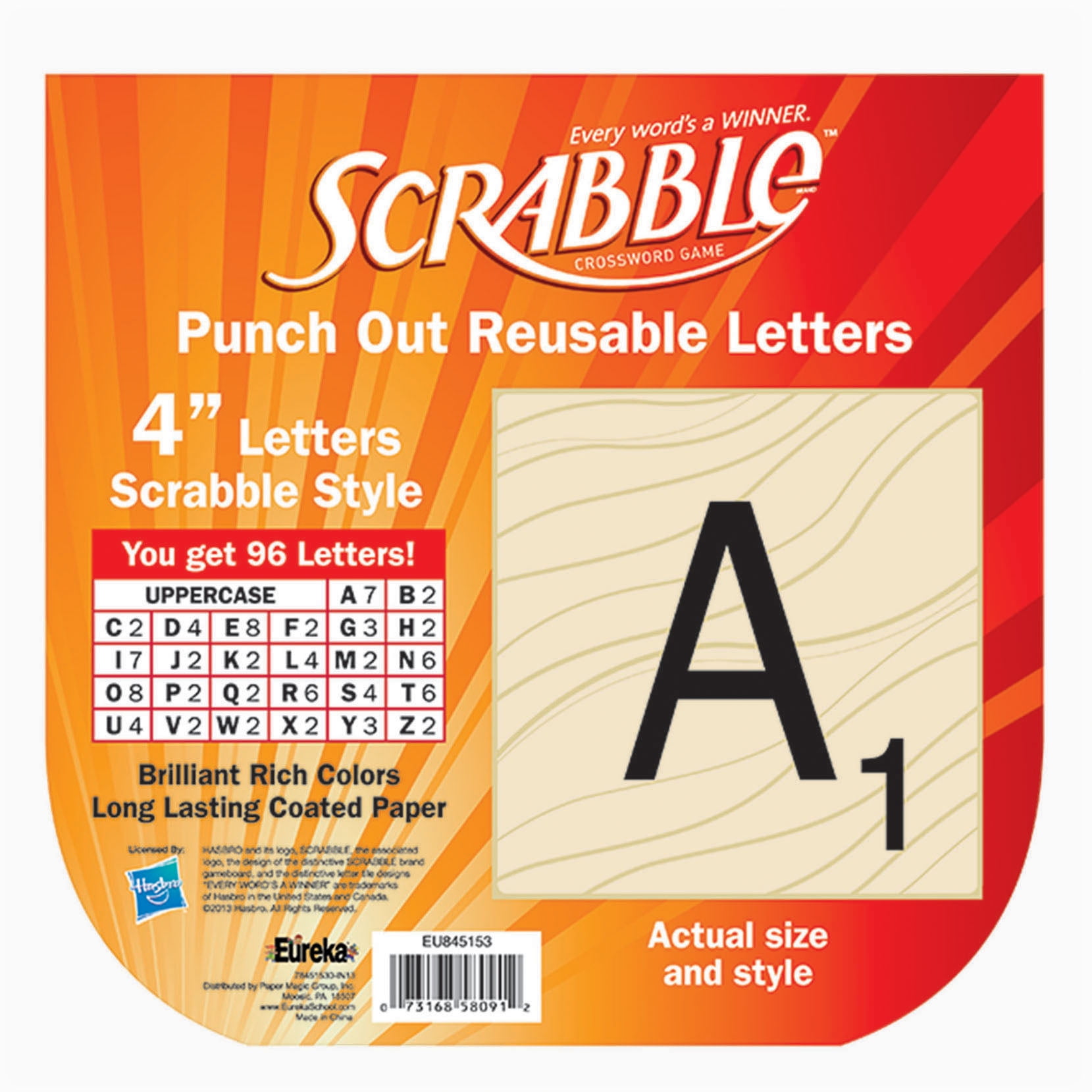 Eureka Reusable Punch Out Letters Bulletin Board Decorations, Assorted ...