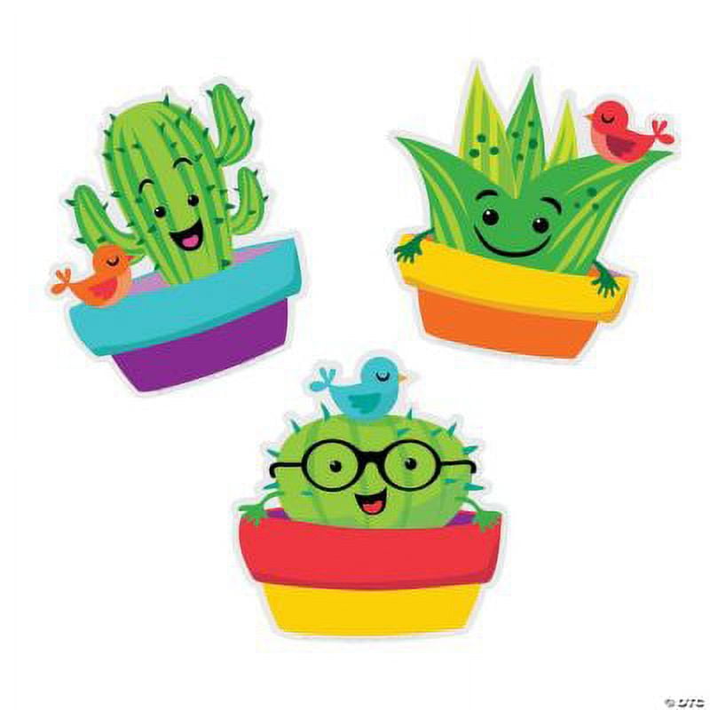 Eureka® Sharp Bunch Cactus Bulletin Board Cutouts, Classroom ...