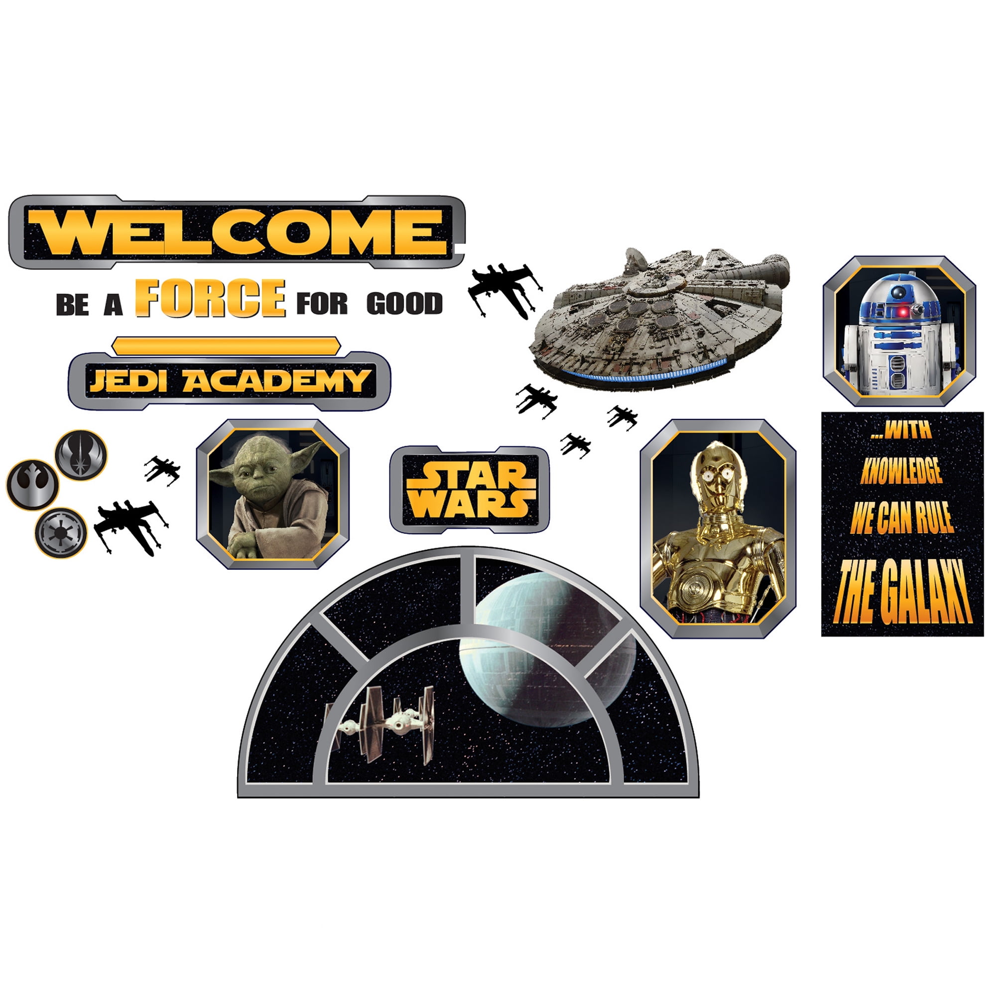 Eureka Star Wars Welcome to the Galaxy Bulletin Board Set, 24 Pieces ...