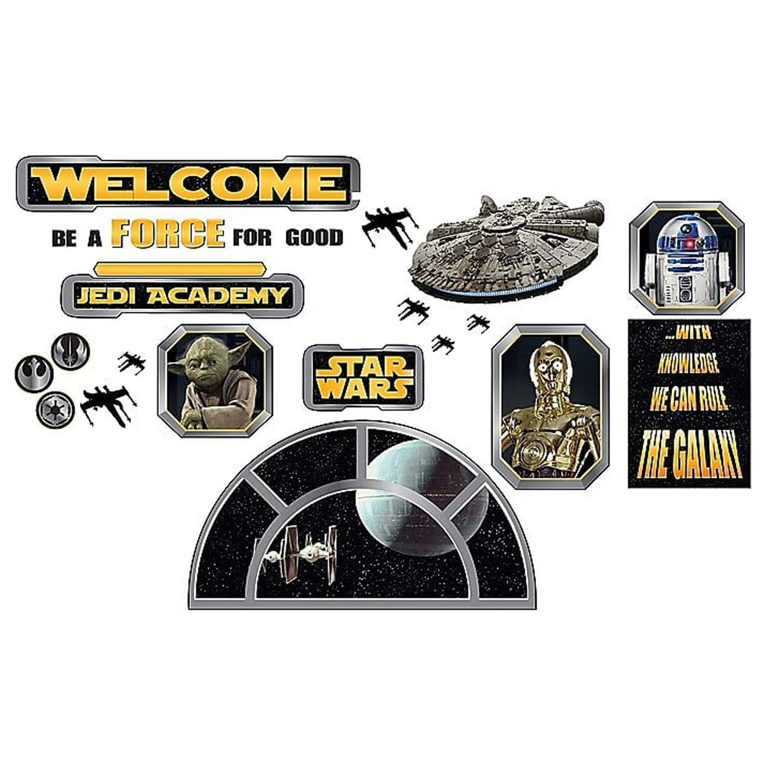 Eureka Star Wars Classroom Decorations, Galaxy Bulletin Board Set with ...