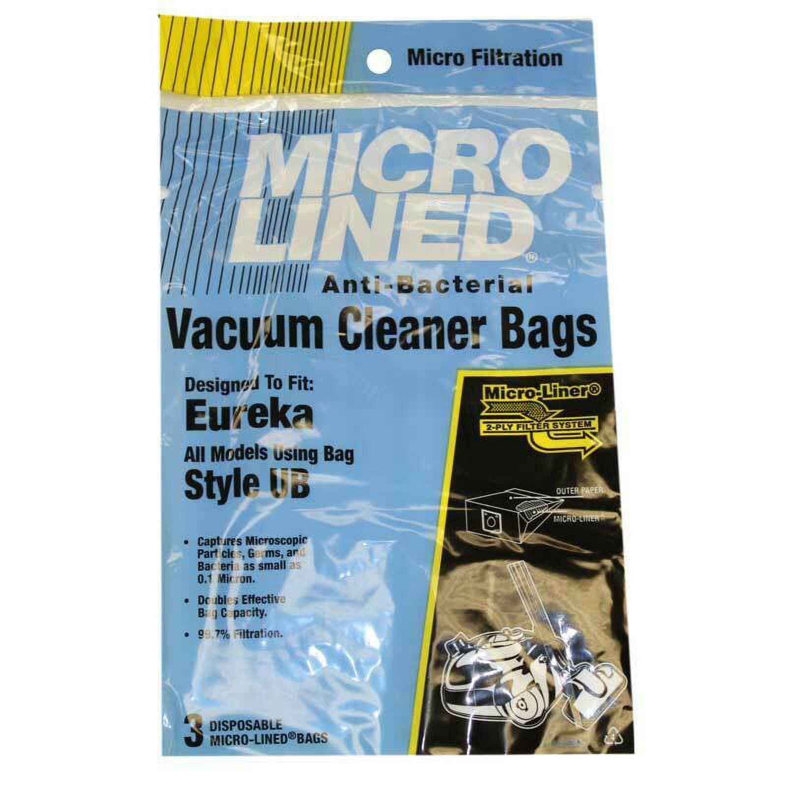 Eureka Style UB 61240 Micro Allergen Vacuum Cleaner Bags by DVC Made in ...
