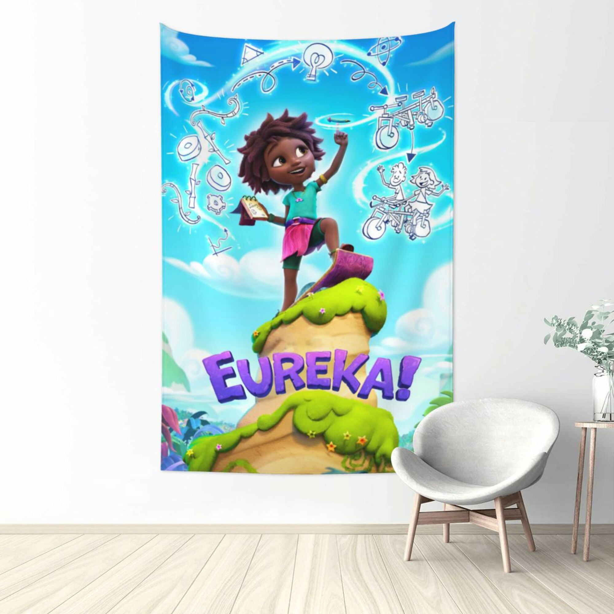 Eureka Tapestry Cartoon Print Wall Art Hanging Tapestry Anime Aesthetic ...