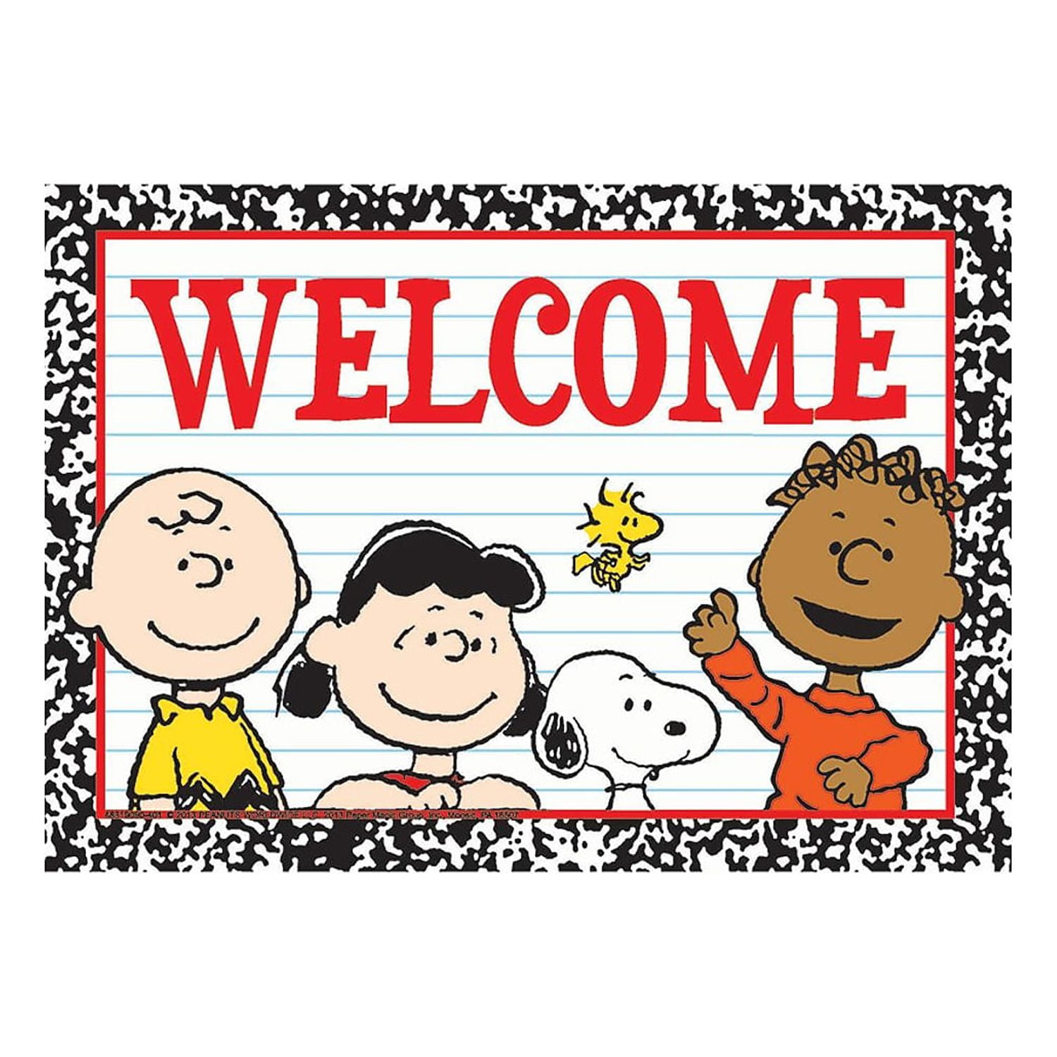 Eureka Teacher Post Card Peanuts Welcome 4" x 6" (EU-831909) - Walmart.com
