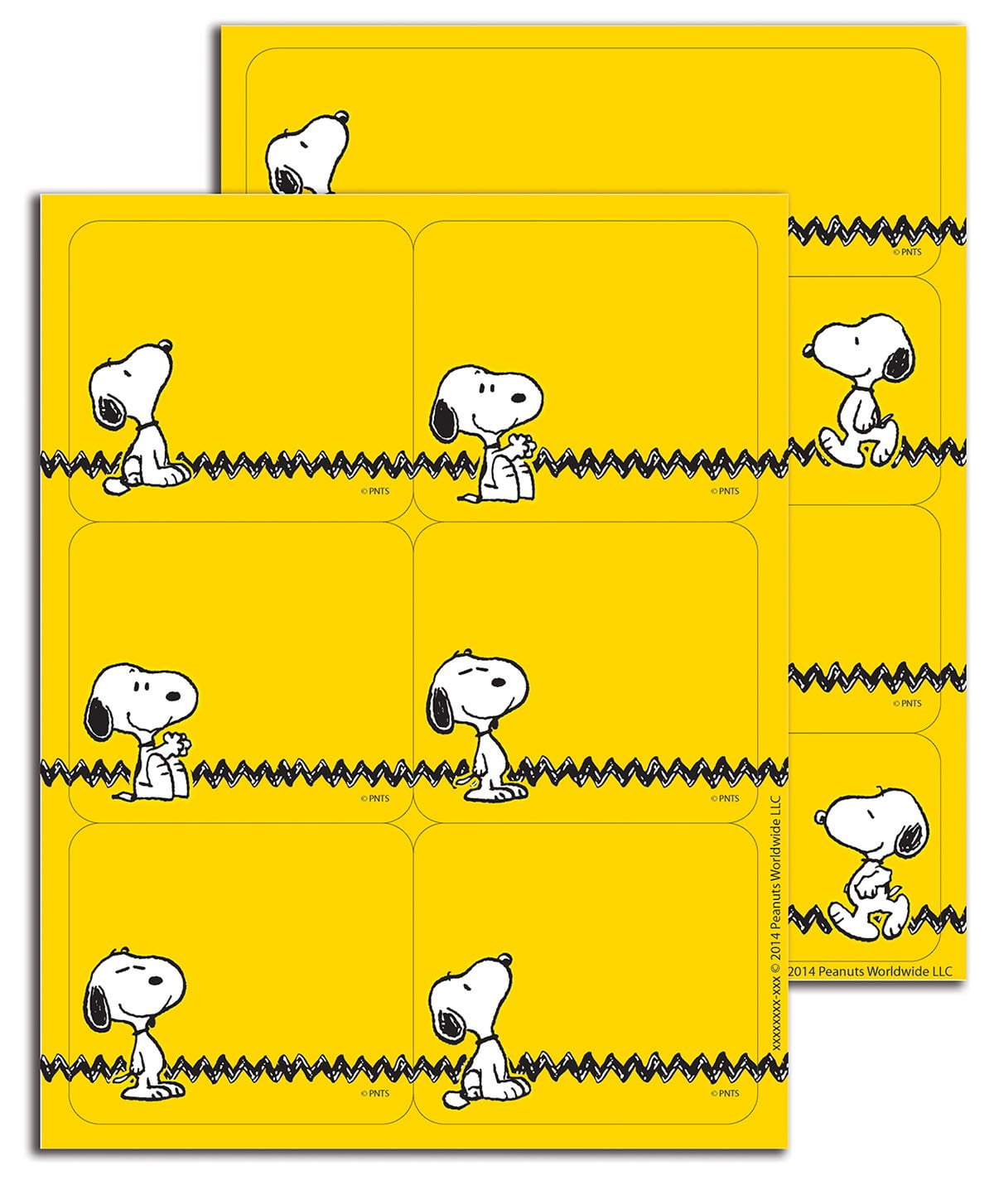 Eureka Yellow Snoopy Sticker Name Tags and Labels, 56pc - Walmart.com