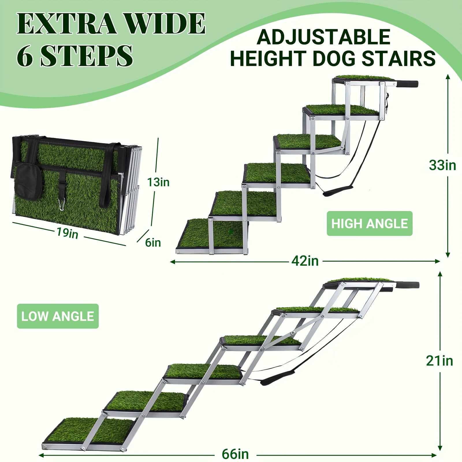 Eurekaly Heavy Duty Car Folding Step Stairs, Non-Slip Textured Surface ...