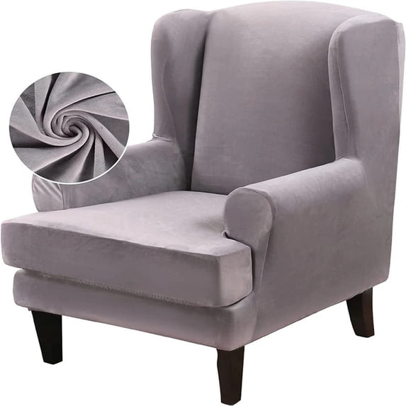 Eurhowing 1-Pack Wingback Chair Slipcovers with Cushion Cover, Stretch ...
