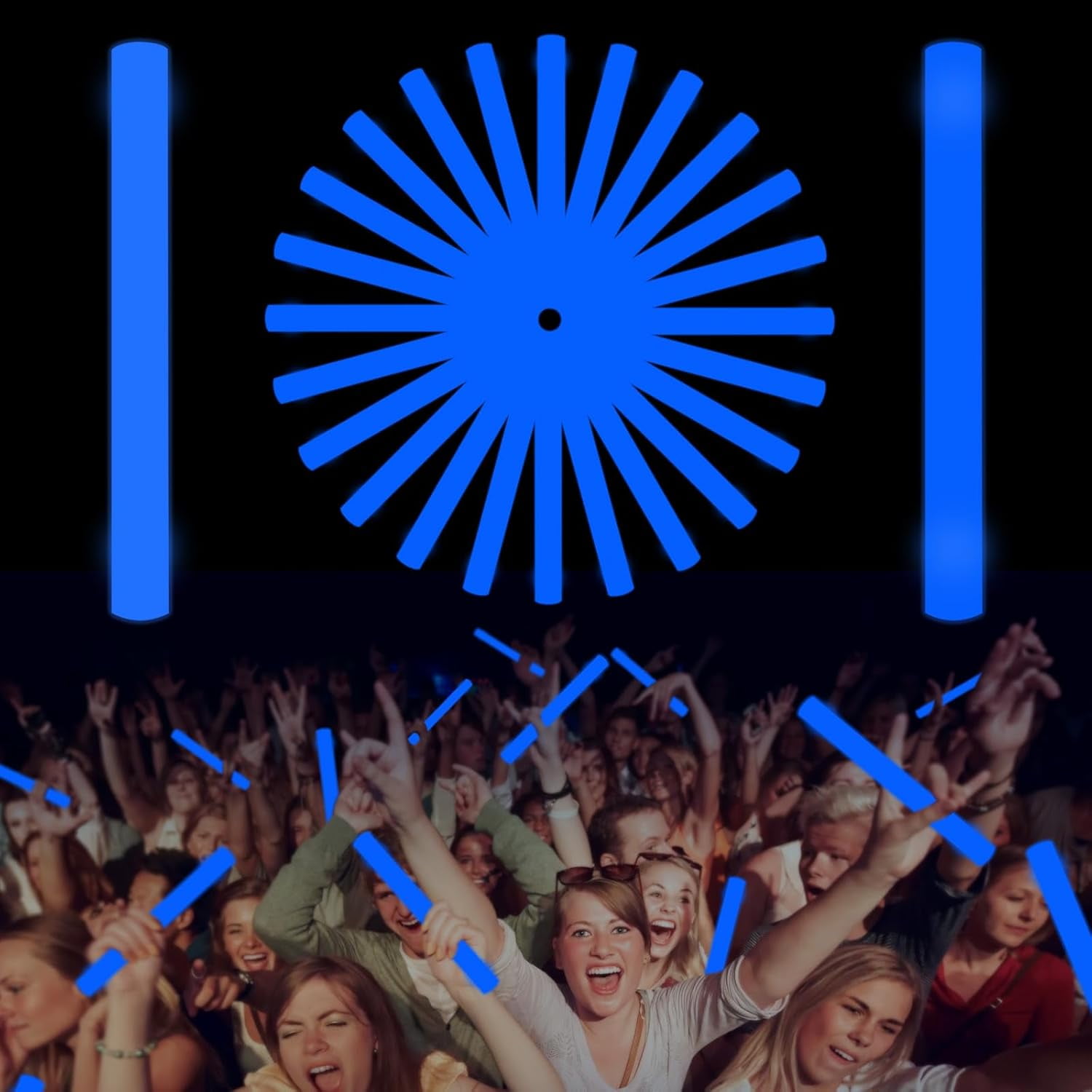 Eurhowing 102-Pack Light Up Foam Sticks, LED Glow Batons for Parties ...