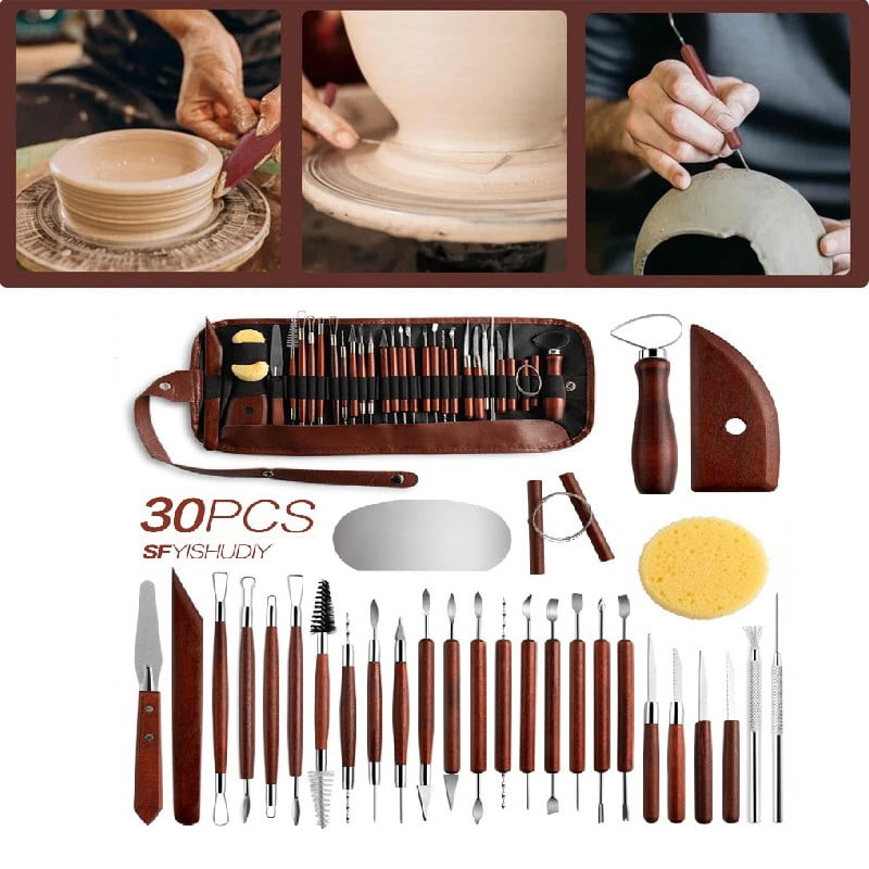 Eurhowing 30-Piece Professional Pottery Clay Sculpting Tool Kit ...