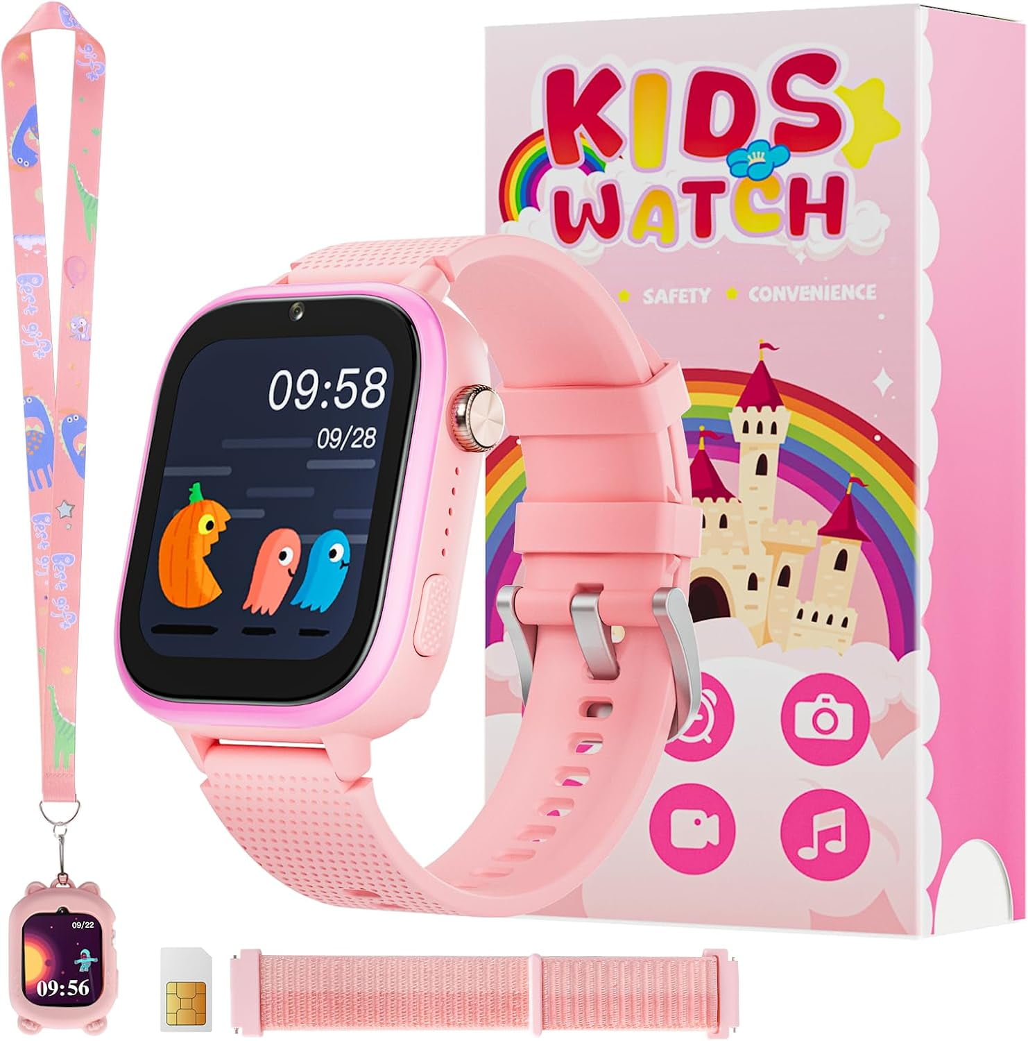 Eurhowing 4G Kids Smart Watch, Waterproof Kids Phone Watch, 2-Way Video ...