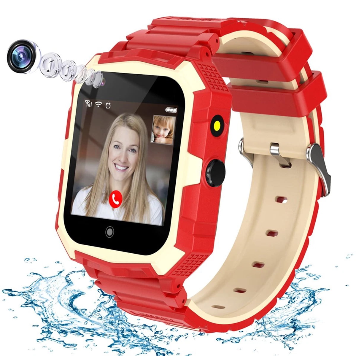 Eurhowing 4G Kids Smartwatch, 1.4" Touchscreen Waterproof Smart Watch ...