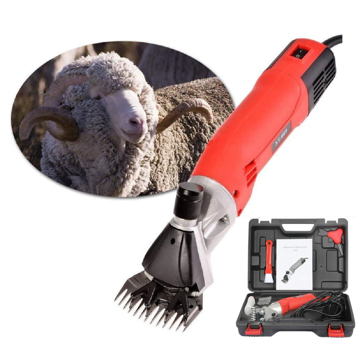 Eurhowing 500W Professional Electric Sheep Shears, 6-Speed Adjustable ...