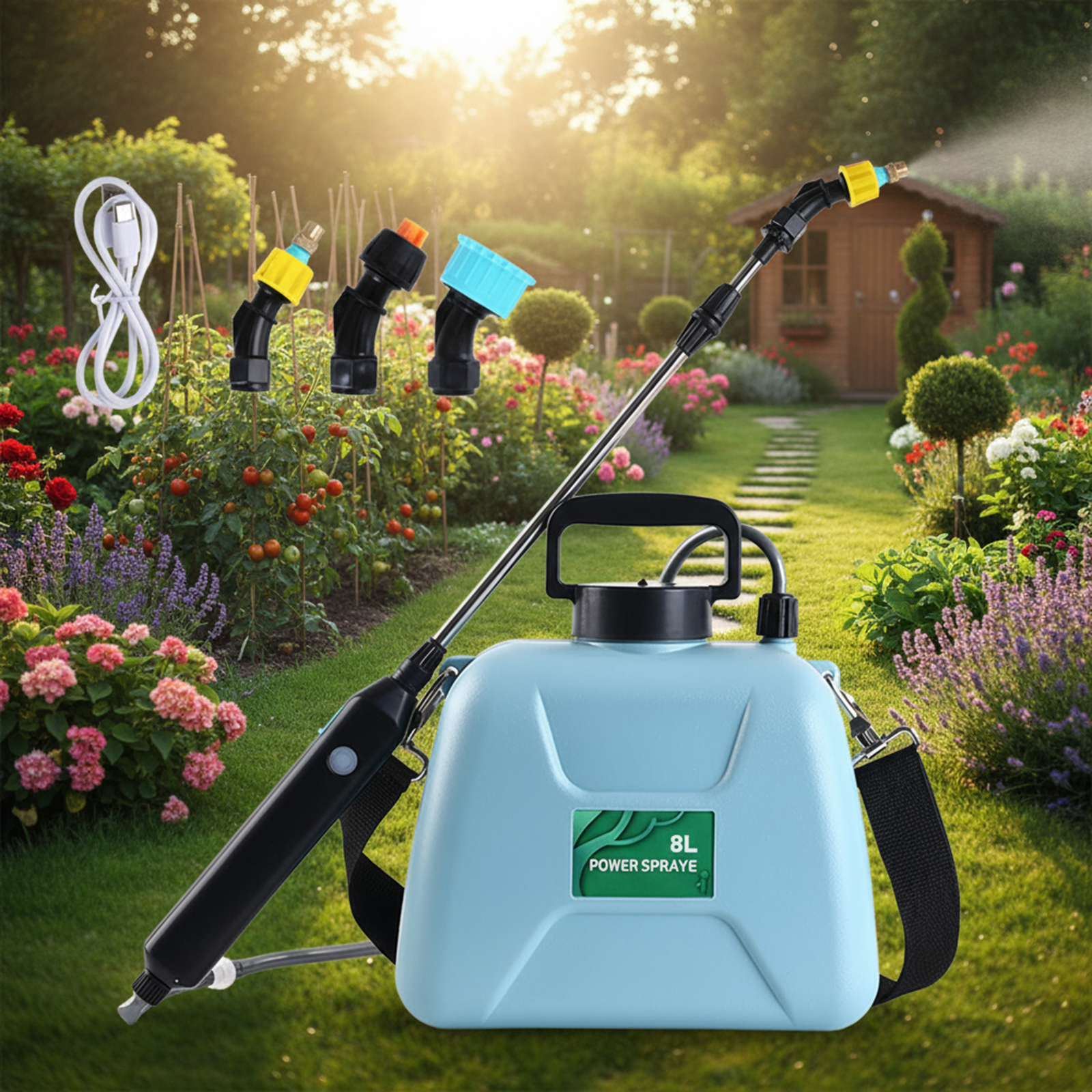 Eurhowing Battery Powered Garden Sprayer, 1.35 Gal Electric Water ...