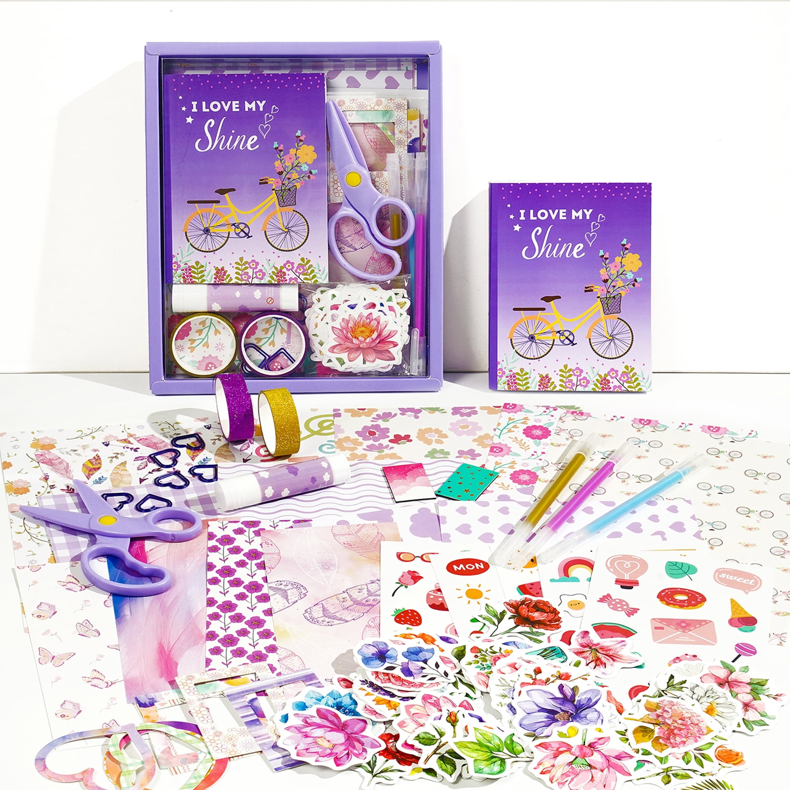 Eurhowing DIY Journal Kit for Girls, 104 Pcs Scrapbook Set Journaling ...