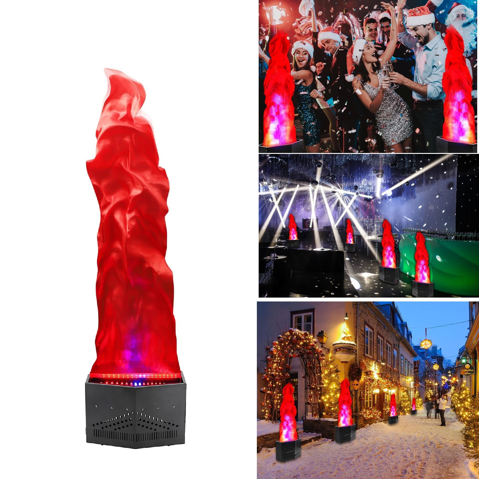 Eurhowing Fake Fire Flame Light with 36 LED Light, 6ft Artificial ...