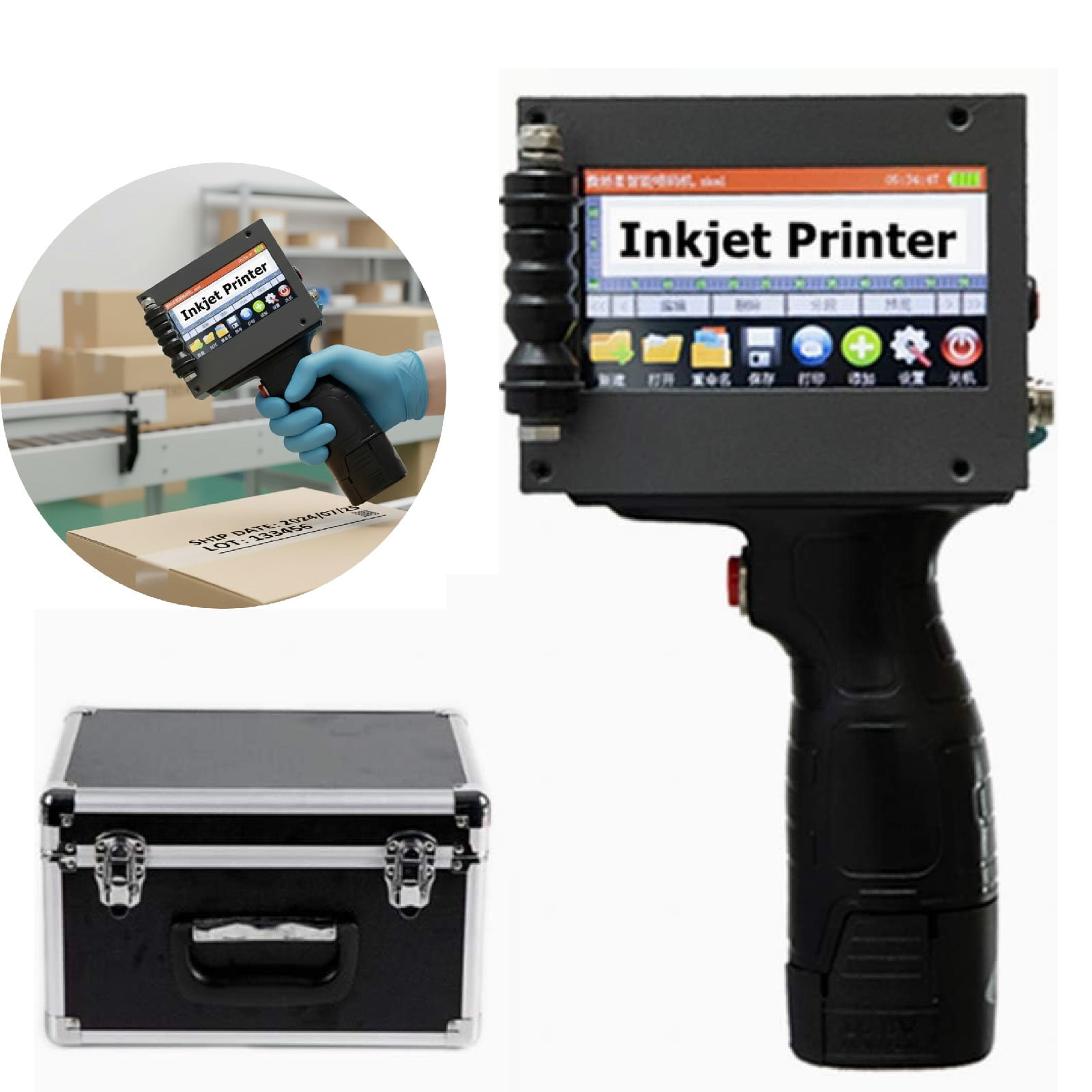 Eurhowing Handheld Inkjet Printer, High-Speed Portable Coding Machine ...