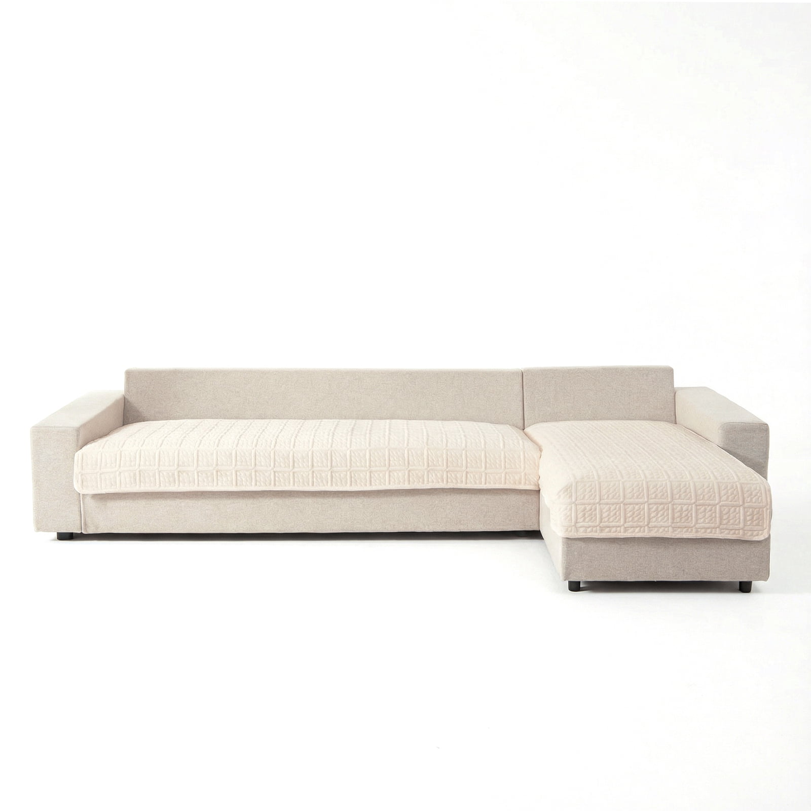 Eurhowing L Shaped Couch Cover 2Pcs, Non-Slip Velvet Sofa Slipcover for ...