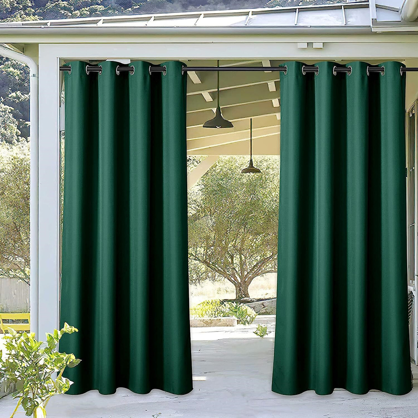 Eurhowing Outdoor Curtains for Patio Waterproof, Light Filtering ...