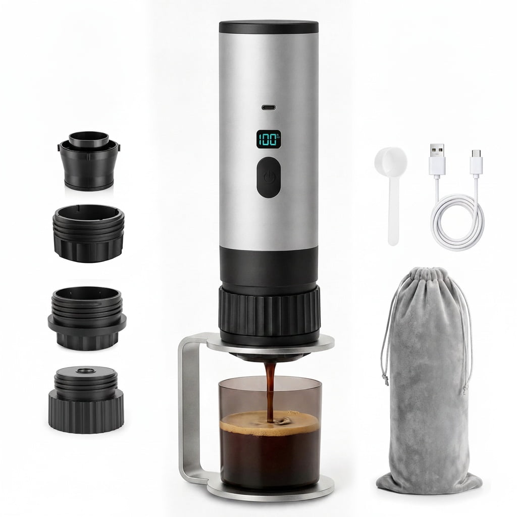Eurhowing Portable Espresso Machine, 3-in-1 Self-Heating Travel Coffee ...