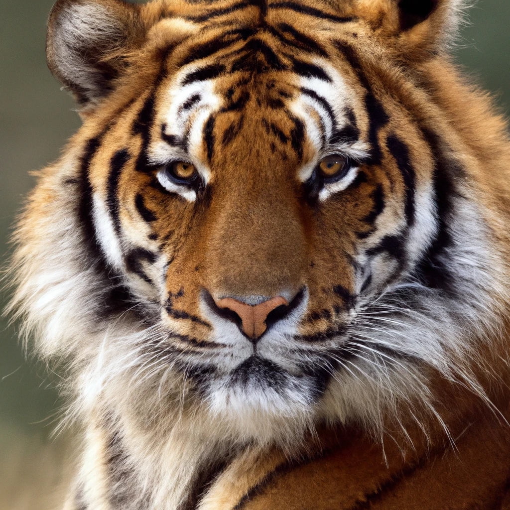 Eurisko Studios Portrait of A Tiger 12" x 12" Art Print - Walmart.com