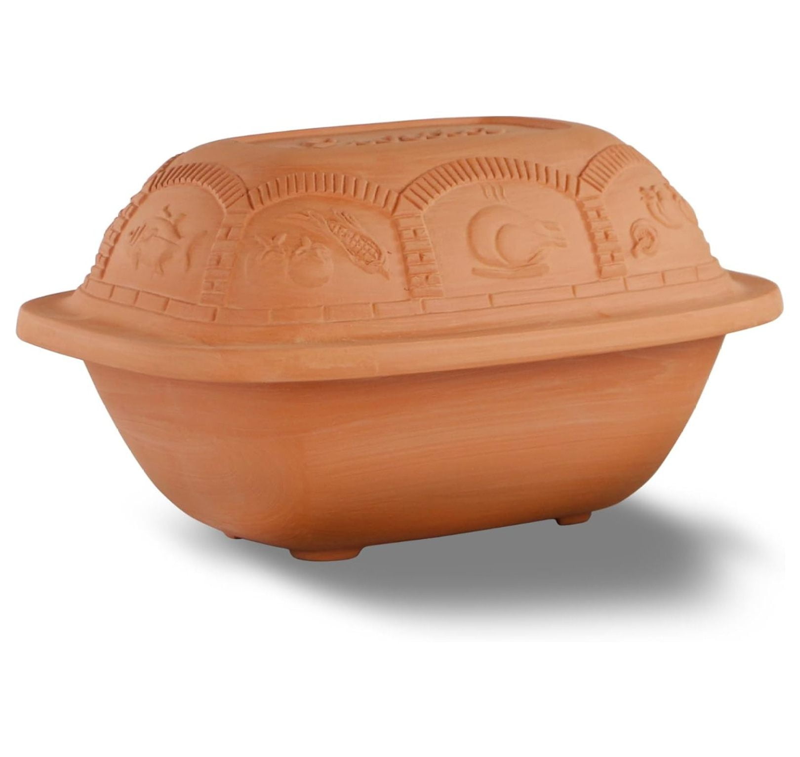 Eurita Clay Roaster, 1.5 Quart, Non-Stick Earthenware, Toxin-Free ...