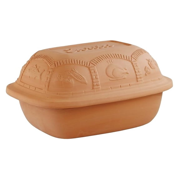 Eurita Clay Roaster, 4 Quart, 3.78 Litres, Non-Stick Earthenware, Toxin ...