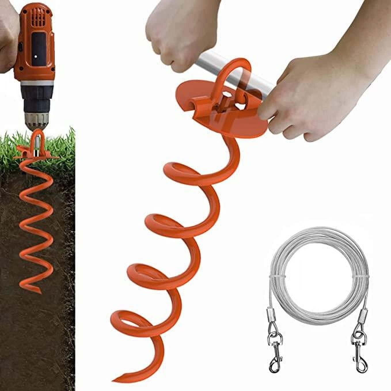 Euromax 1-Pc Spiral Stakes for Trampoline, Canopies,car Ports,etc With ...