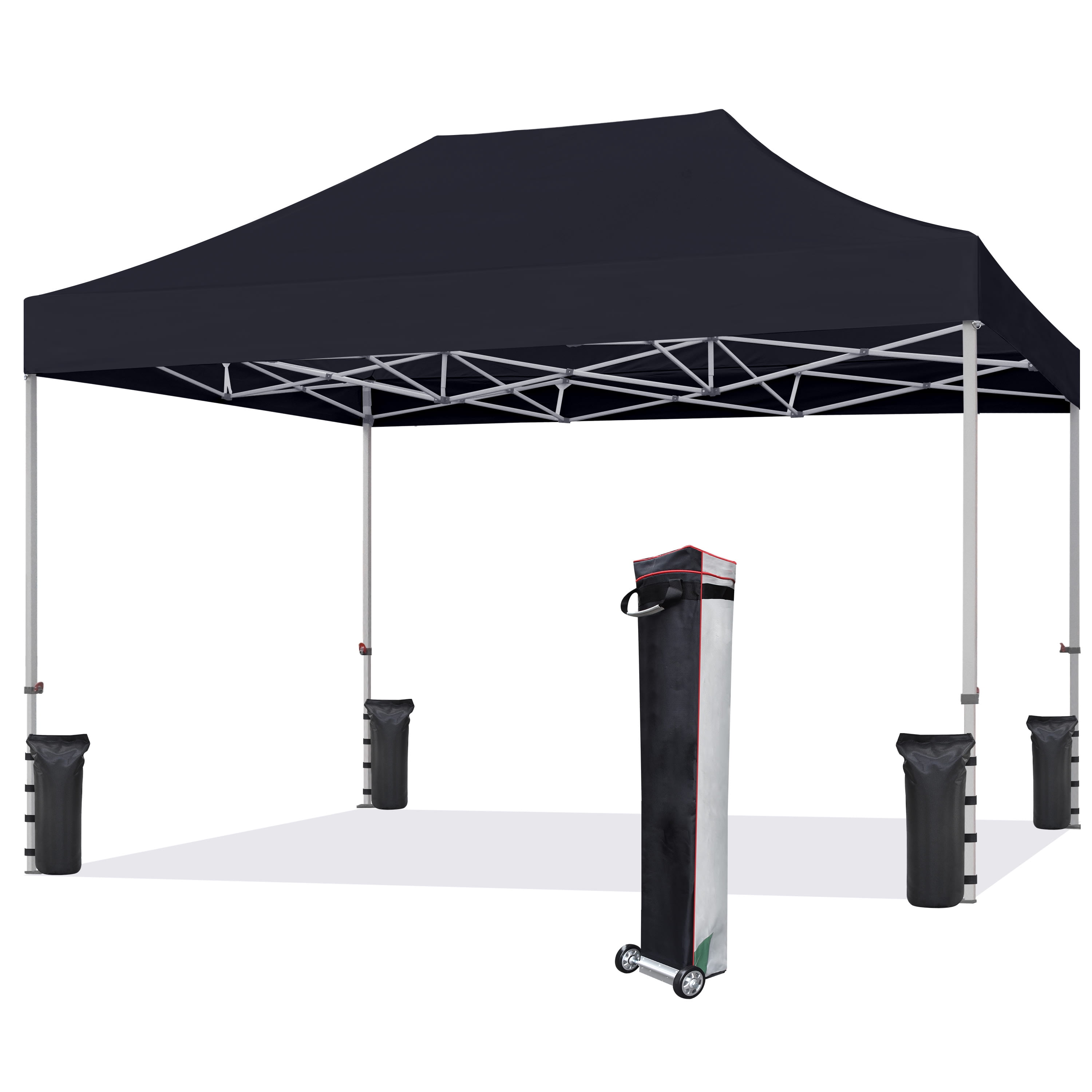 Euromax USA 10'x15' Commercial Ez Pop Up Canopy Tent with Roller Bag ...