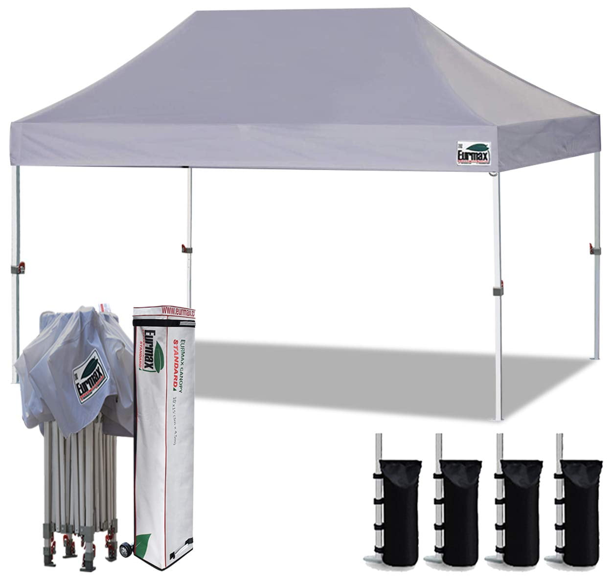 Eurmax 10'x15' Ez Pop Up Canopy Tent Commercial Instant Canopies with ...