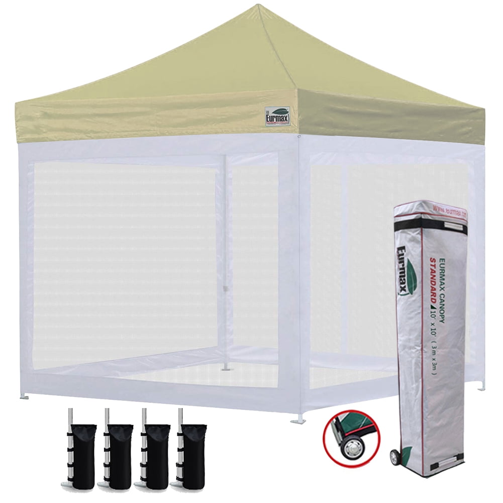 Eurmax 10x10 Pop up Canopy Screen Houses Shelter Outdoor Canopy with ...