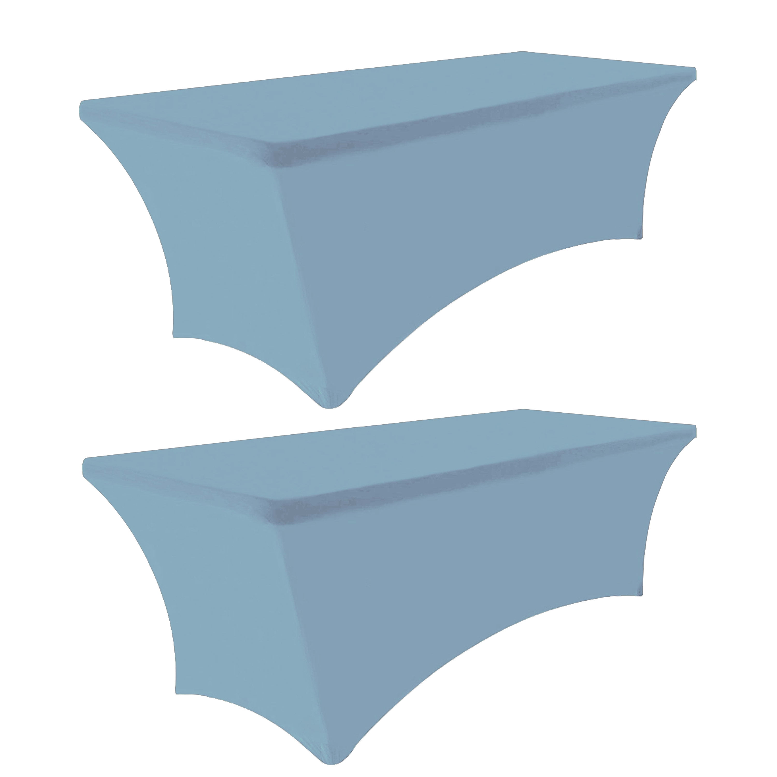 Euromax 4Ft Rectangular Fitted Spandex Tablecloths Table Covers(Sky ...