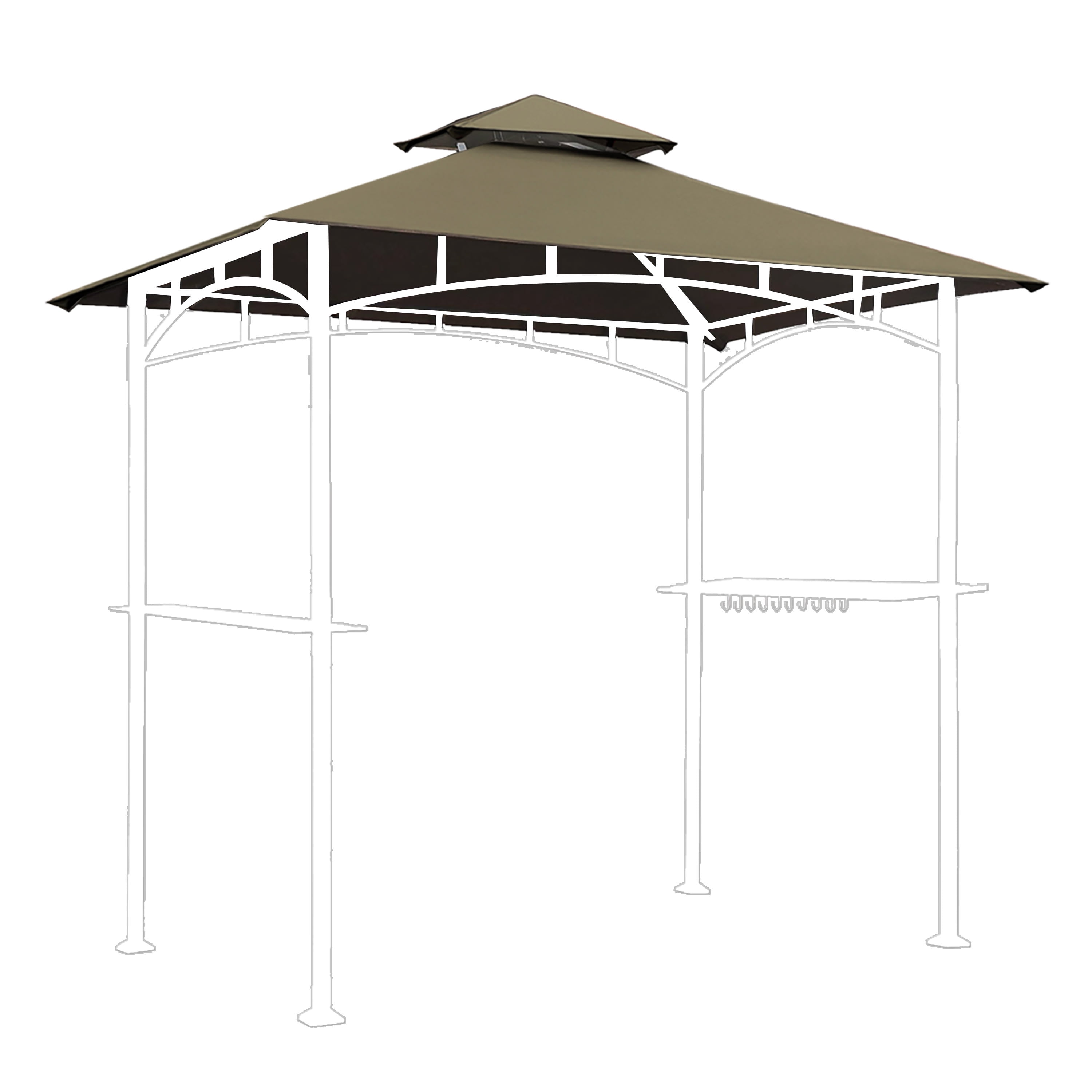 Euromax Cover 5x8 BBQ Grill Gazebo Replacement Canopy, Outdoor Patio ...