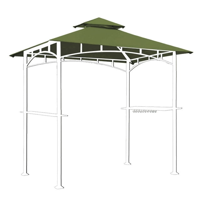 Eurmax 5x8 Grill Gazebo Replacement Canopy Double Tiered BBQ Canopy ...