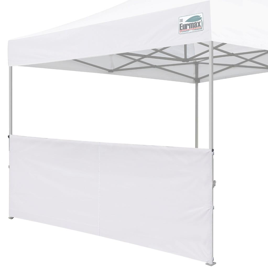 Eurmax Canopy 10ftx3ft Sidewall, Half Wall for 10x10 Pop-Up Tent, White ...
