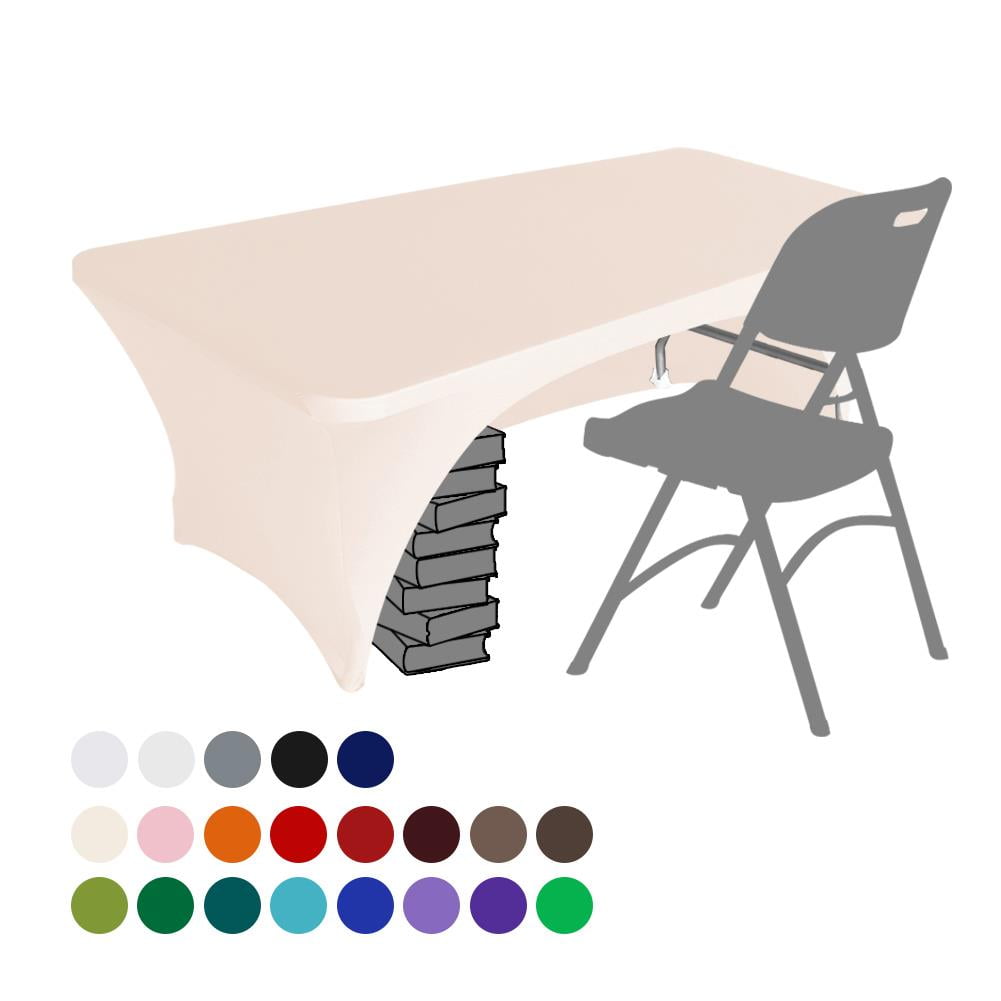 Euromax USA Spandex Table Cover Fitted 30+ Colors Polyester Tablecloth ...