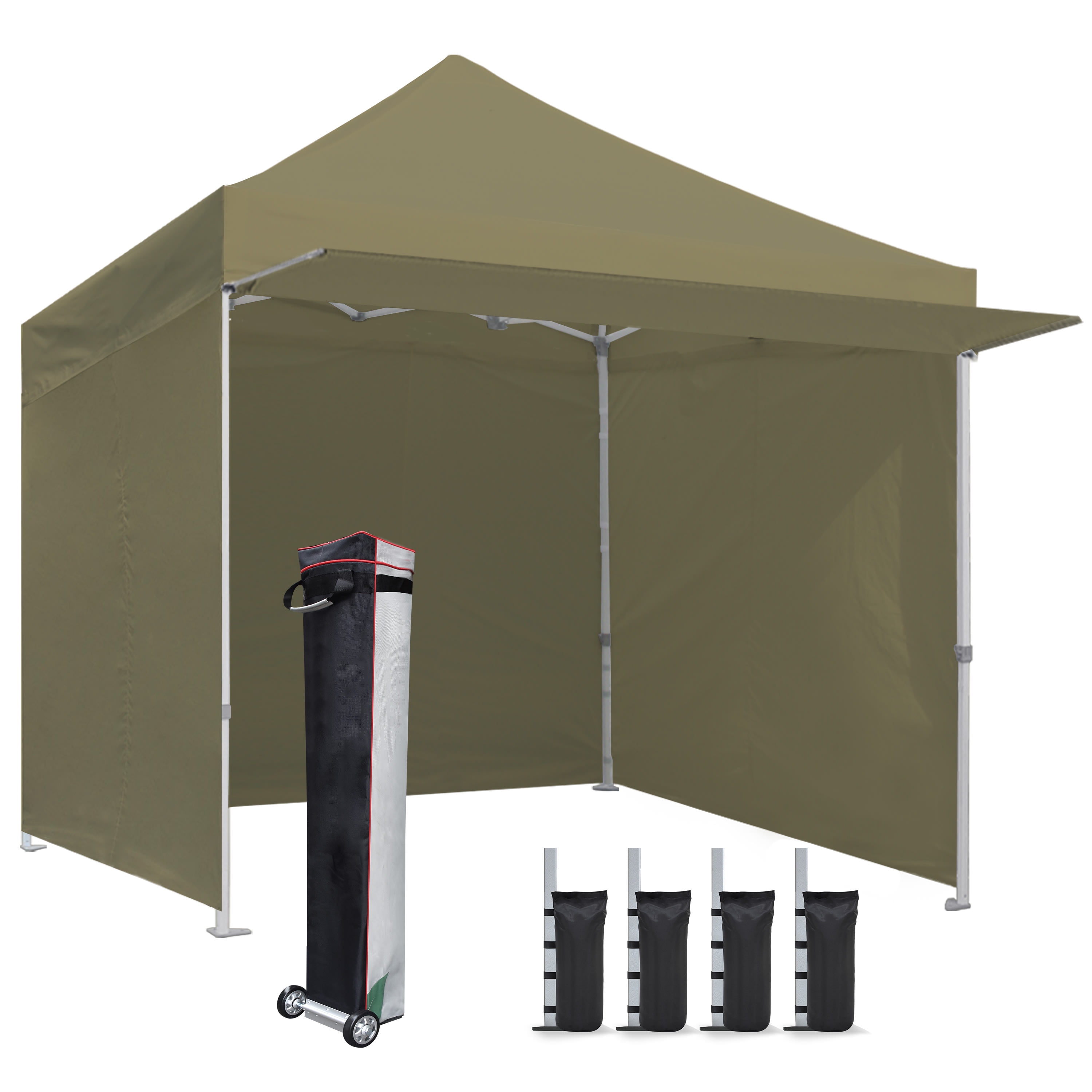 Eurmax USA 10x10 Commercial Pop-Up Canopy with 4 Zippered Sidewalls ...