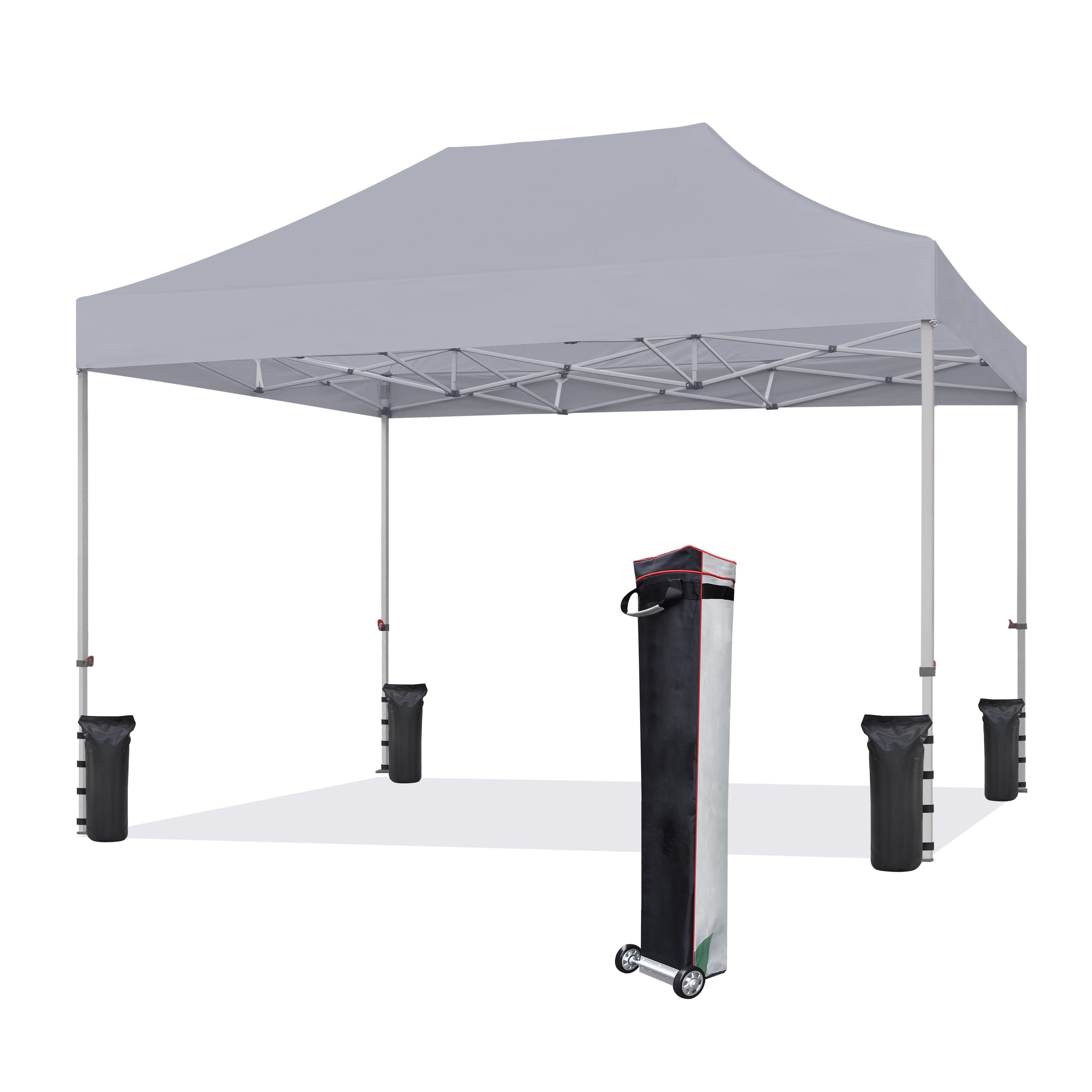 Eurmax USA 8x12 Ez Pop up Canopy Tent Taupe Commercial Tent（60LBS ...